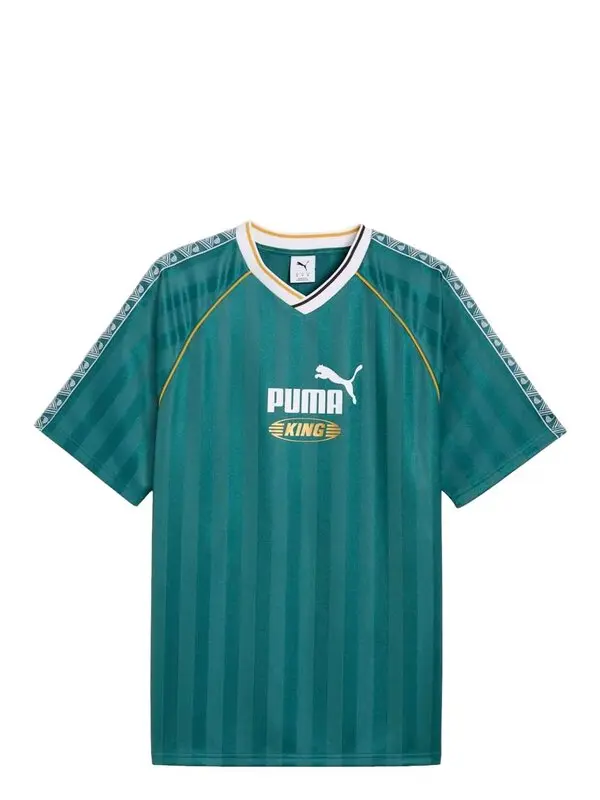 PUMA King Relaxed Jersey With Striped Pattern - Emerald Ice