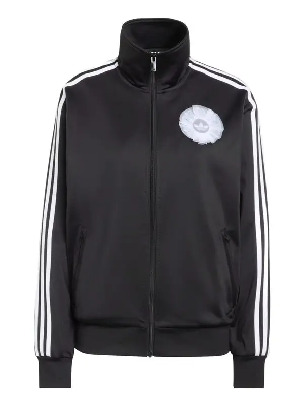 ADIDAS ORIGINALS Zip-up Sweatshirt With Stripe Detail - Black