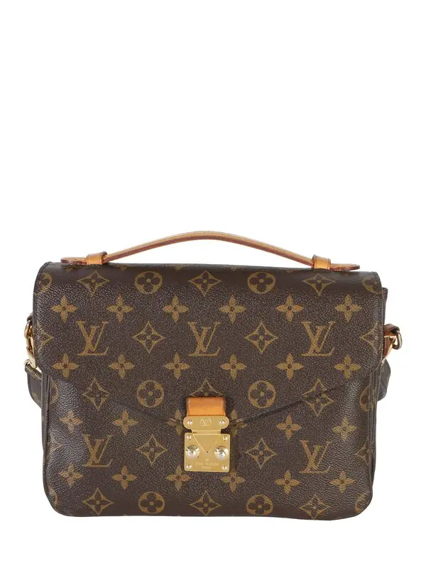 LOUIS VUITTON Monogram Canvas Pochette Metis Shoulder Bag - Brown