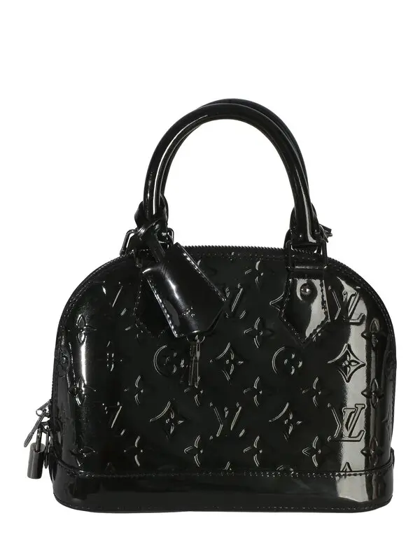 LOUIS VUITTON Monogram Vernis Alma Bb - Black