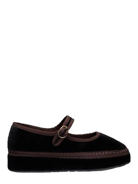 FLABELUS Platform Mary Jane Flat - Black