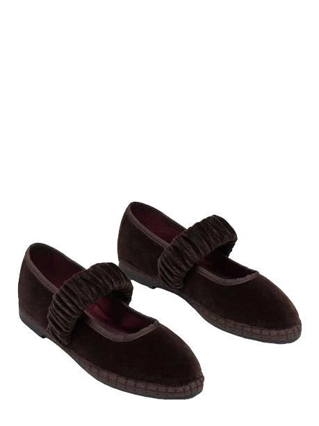 FLABELUS Mafalda Mary Jane Flat - Brown