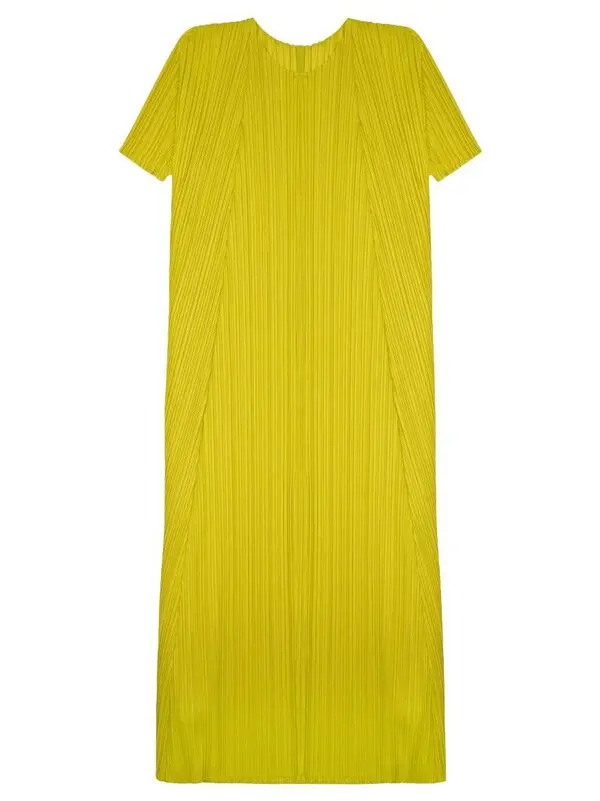 Issey Miyake Midi Dress - Yellow