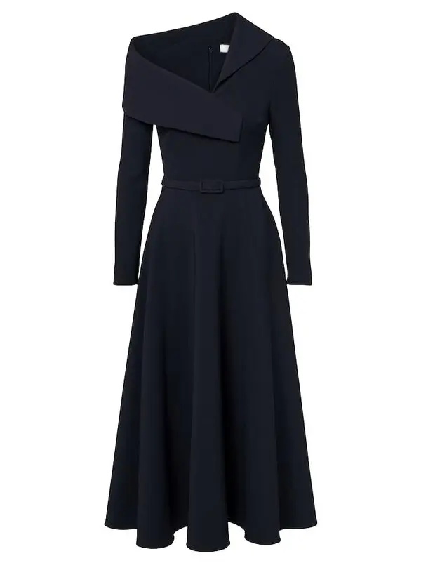 Safiyaa Asymmetric Crêpe Cocktail Dress - Blue