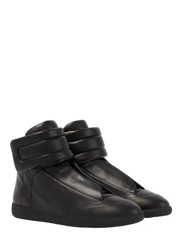 MAISON MARGIELA Future Leather High-top Sneakers - Black