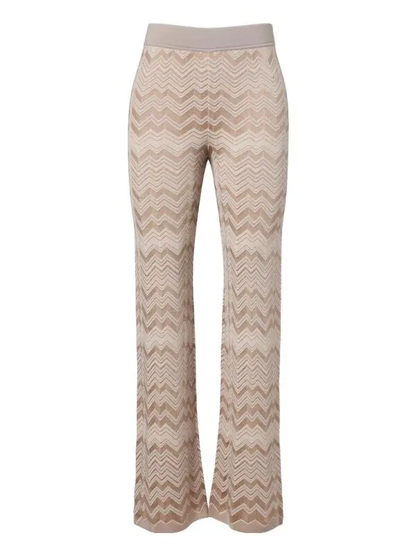 Missoni Zigzag Flared Pants - Beige