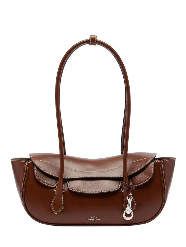Polo Ralph Lauren Blaze Leather Shoulder Bag - Brown