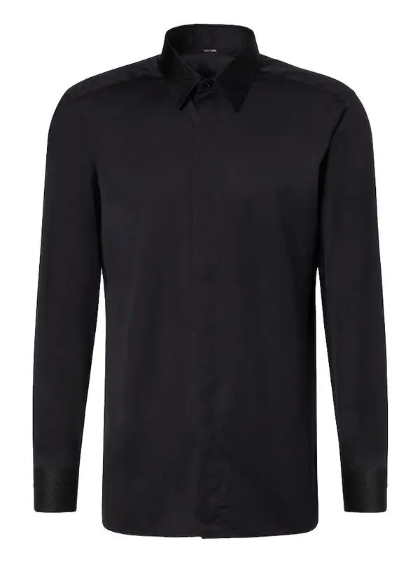 TOM FORD Cotton And Silk Shirt - Black