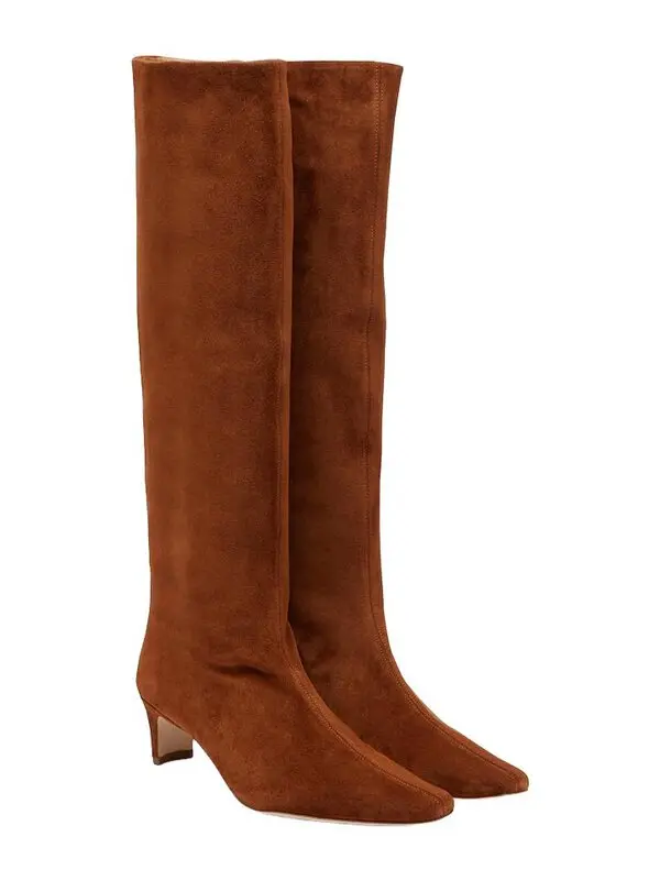 Staud Wally Suede Knee-high Boots - Brown