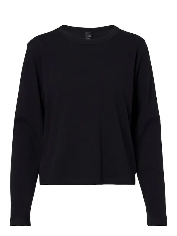 LESET Margo Cotton Jersey Striped T-shirt - Black