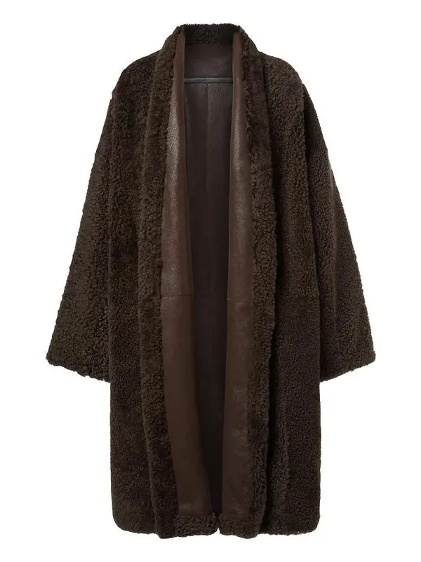 TOM FORD Reversible Cashmere And Leather Coat - Brown
