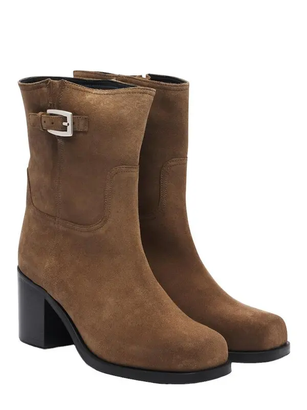 Staud Brooklyn Suede Ankle Boots - Brown