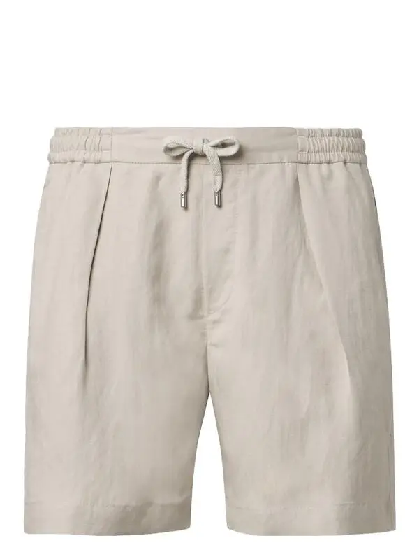 Ralph Lauren Purple Label Silk And Linen Shorts - Grey