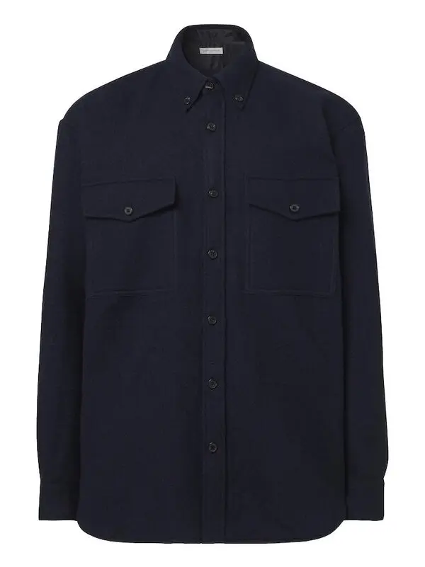 Dries Van Noten Wool Overshirt - Blue