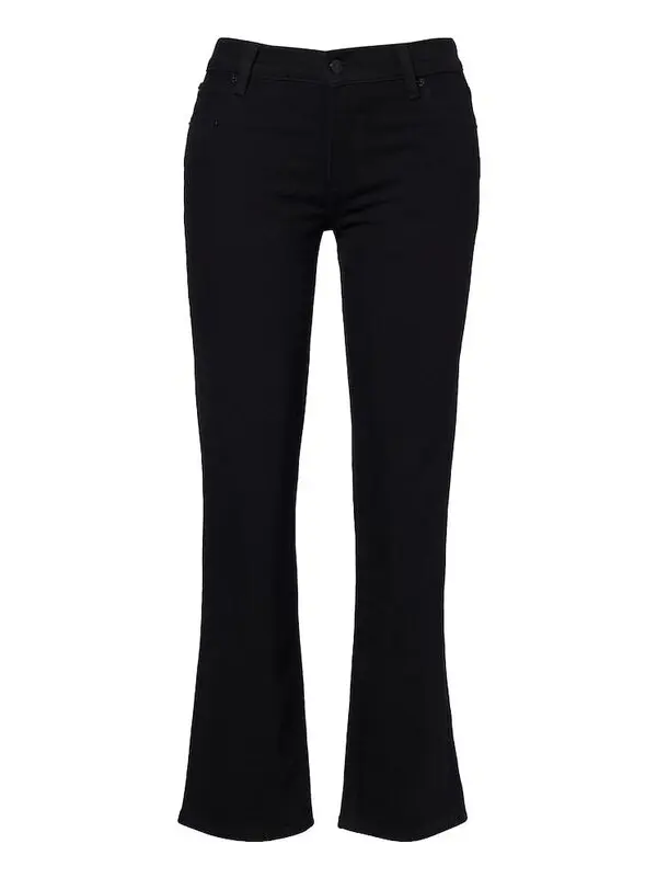 FRAME Cigarette Cropped Straight Jeans - Black