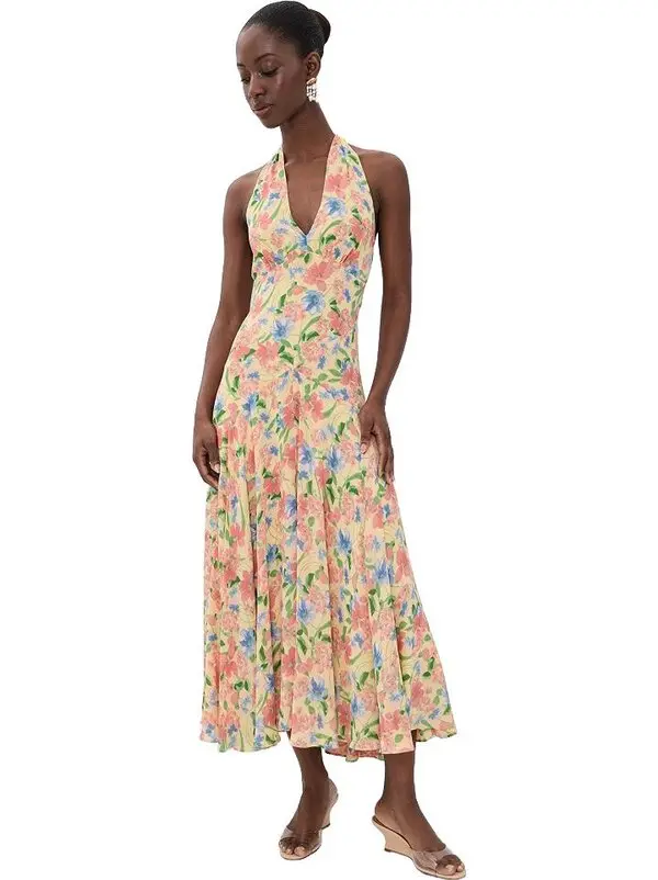 REFORMATION Briony Floral Midi Dress - Spring Fling