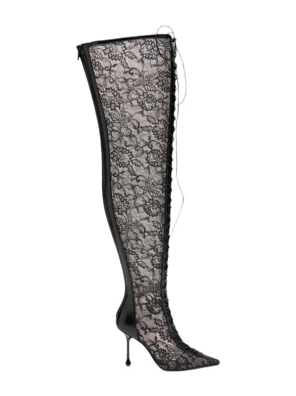 JIMMY CHOO Over-the-knee Stiletto Heel Boots - Black