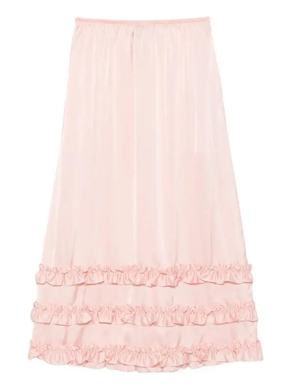 Simone Rocha Tiered Ruffle Skirt - Pink