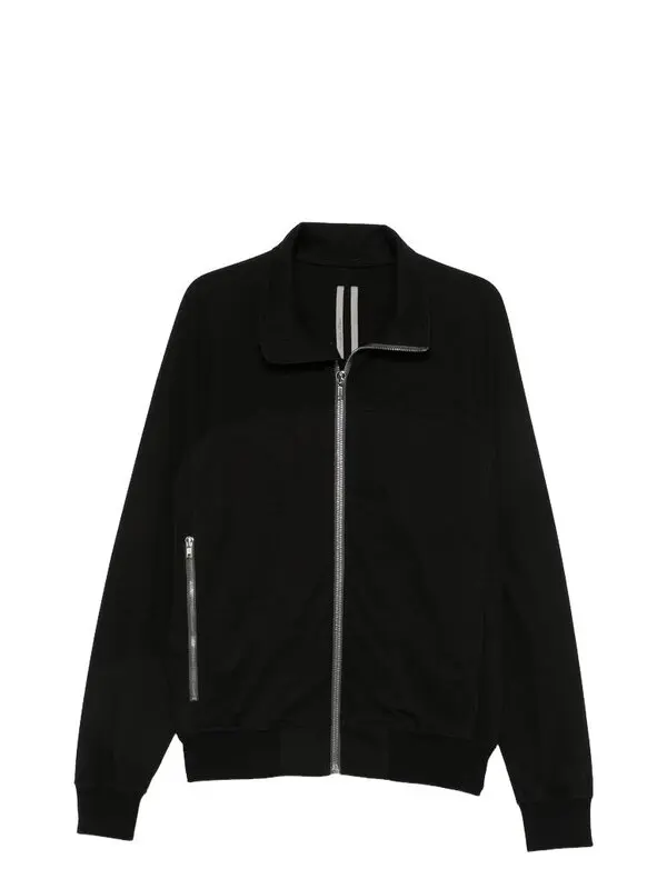 Rick Owens Zip-up High Neck Sweatshirt - Black