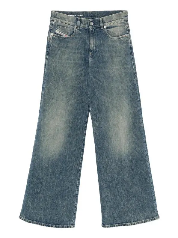 DIESEL® Denim Wide-leg Jeans - Blue
