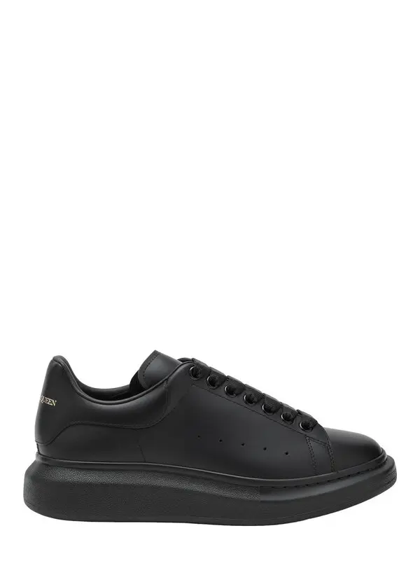 Alexander McQueen Oversized Leather Sneakers - Black