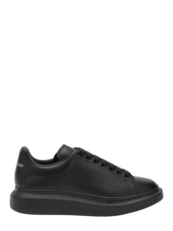 Alexander McQueen Oversized Leather Sneakers - Black