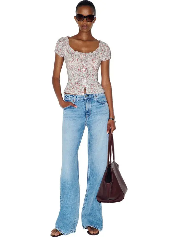 REFORMATION Adina Top - Blue