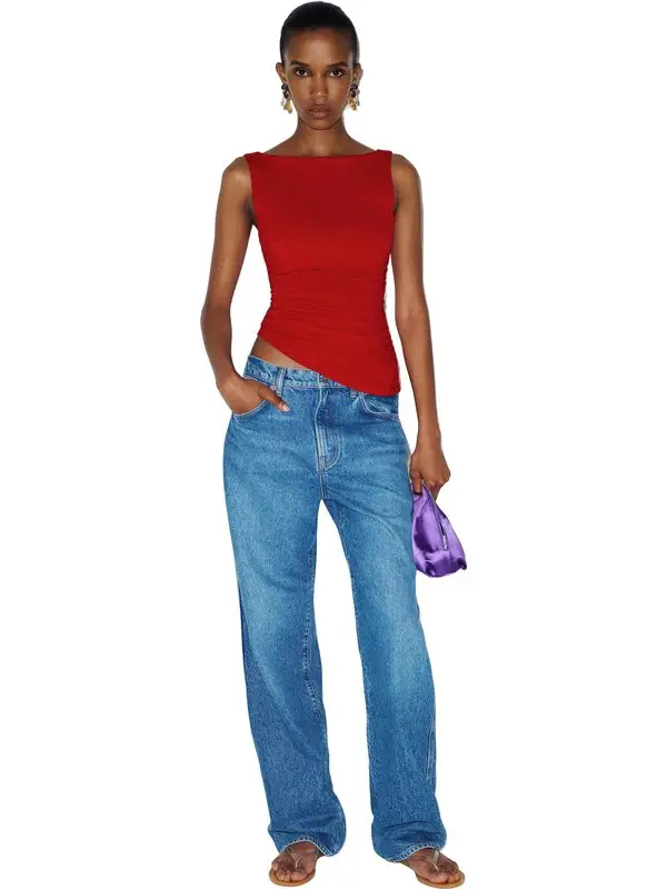 REFORMATION Piper Knit Top - Red