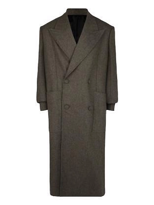 Givenchy Double Breasted Herringbone Coat - Khaki
