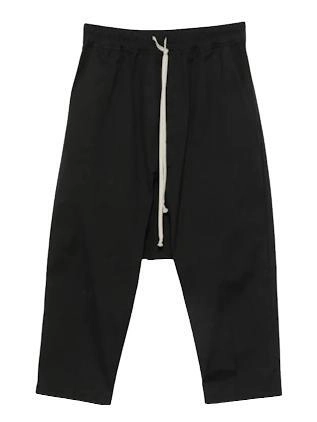 Rick Owens Drawstring Cropped Pants - Black