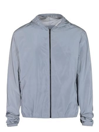 Givenchy Reflective Zip-up Hooded Windbreaker - Light Blue