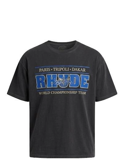 Rhude Chrono Vintage Tee Shirt - Black/blue