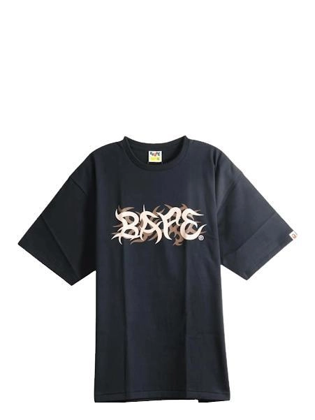 A BATHING APE Trial Camo Logo Tee Shirt - Black