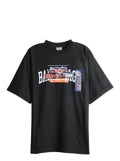 Balenciaga Medium Fit Tee Shirt - Black