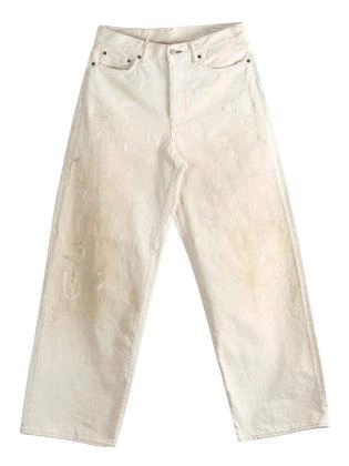 Acne Studios 1981 U Trafalgar Leather Jeans - White