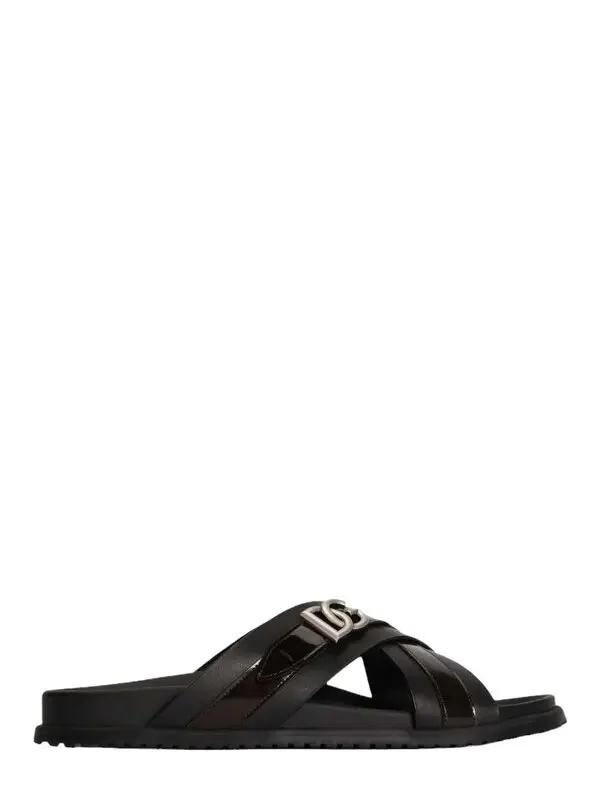 Dolce & Gabbana Animal-print Sandals - Black