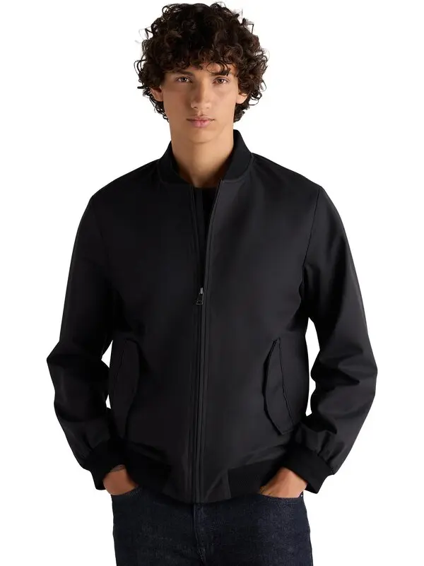 Quince Water-resistant Flex Bomber Jacket - Black