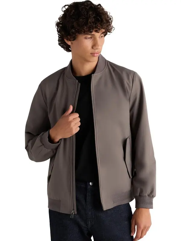 Quince Water-resistant Flex Bomber Jacket - Charcoal