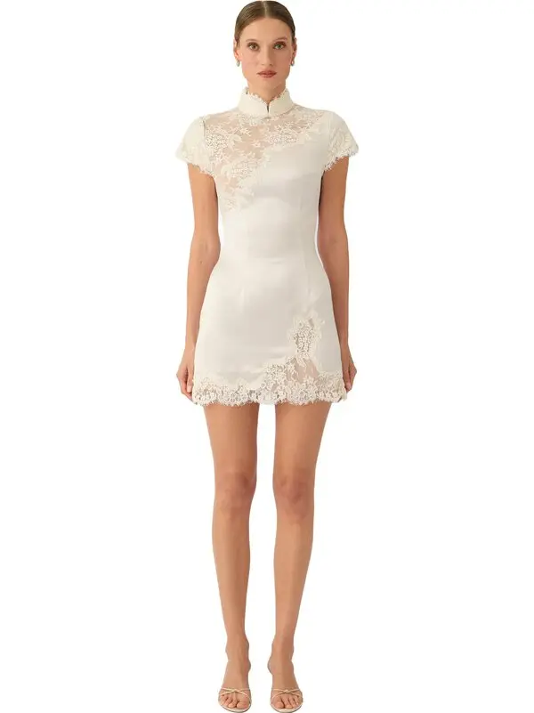 SAU LEE Ellen Mini Dress - Pearl