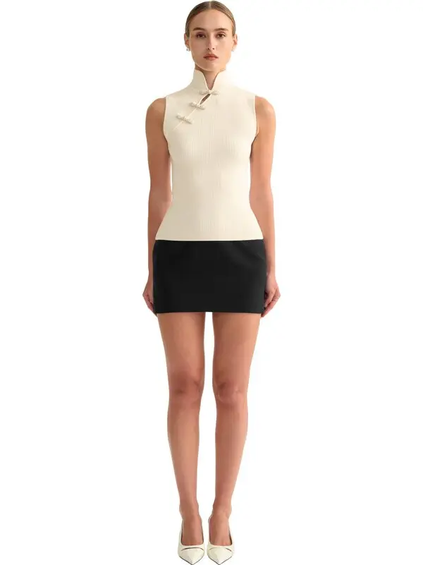 SAU LEE Rocco Mini Skirt - Black
