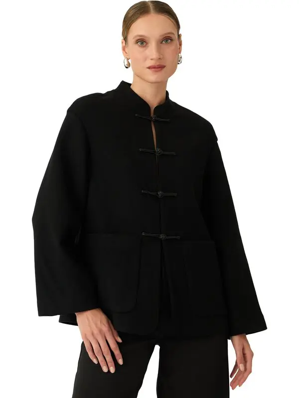 SAU LEE Rowen Tang Coat - Black