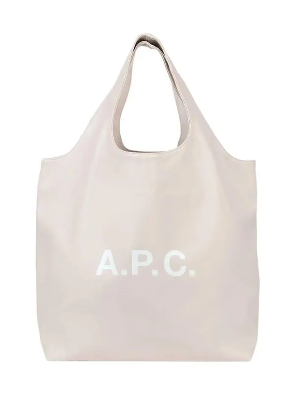 A.p.c. Tote Bag With Logo Print - Cream