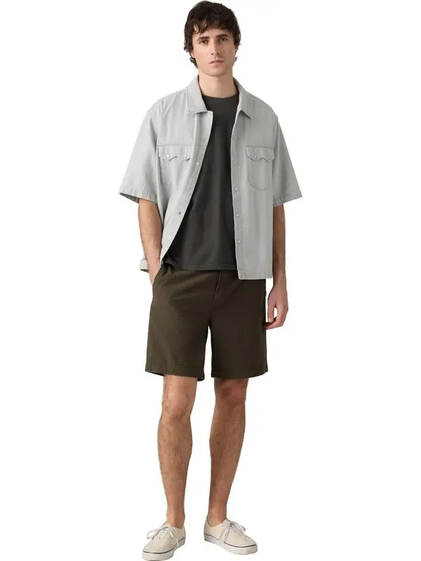 LEVI'S Xx Chino Authentic Relaxed Seersucker 8" Shorts - Coffee