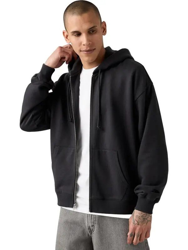 LEVI'S Boxy Full-zip Sweatshirt - Dark Phantom