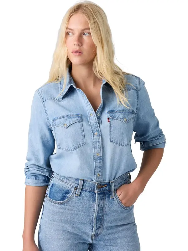 LEVI'S Heritage Western Denim Button-down Shirt - Sunbleach Sunset