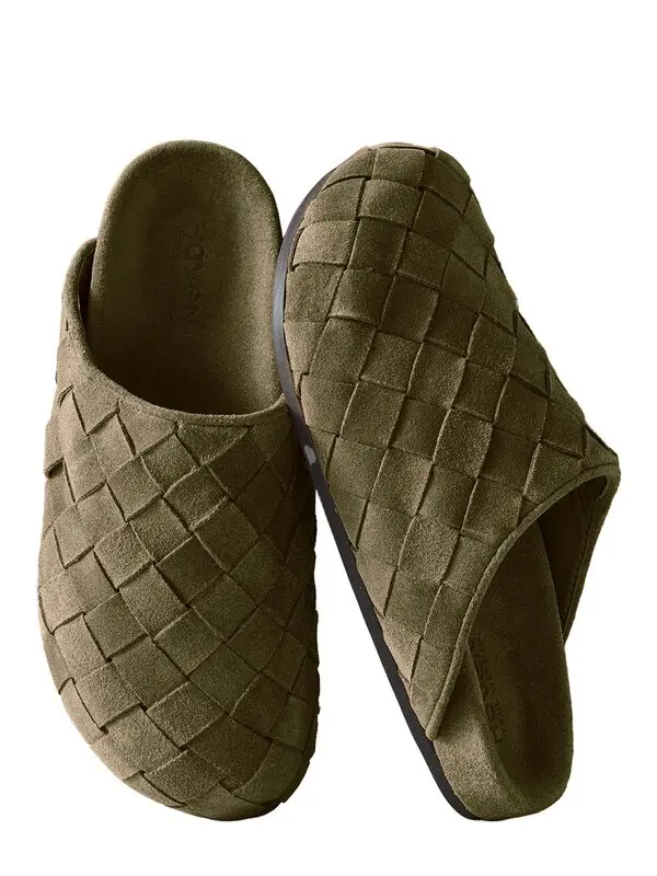 HAVEN WELL WITHIN Woven Suede Clogs - Grape Leaf