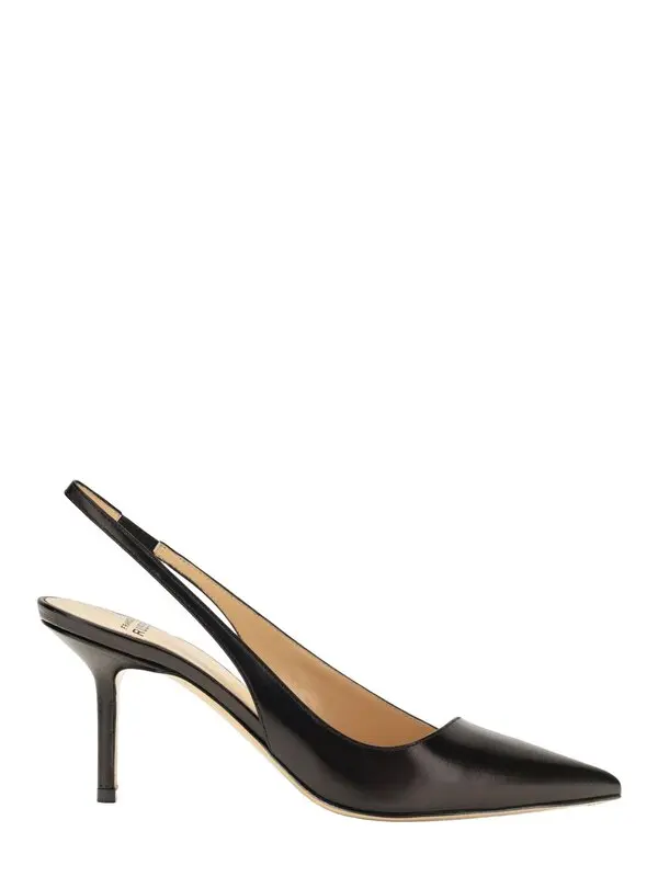 FRANCESCO RUSSO Asymmetric Slingback Décollet - Black
