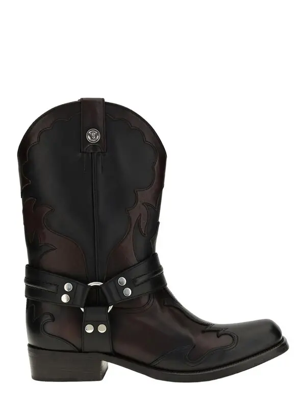 Versace Sylvester Western Boots - Black