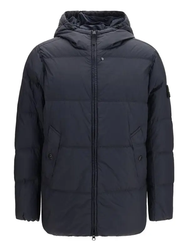 Stone Island Crinkle Reps Ny Down Jacket - Blue