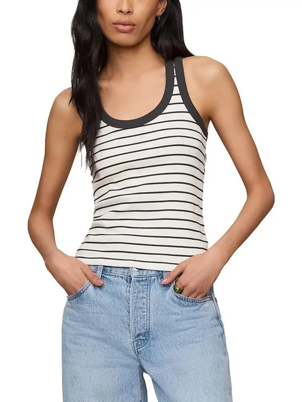 Z Supply Rowe Striped Scoop Tank - Cloud